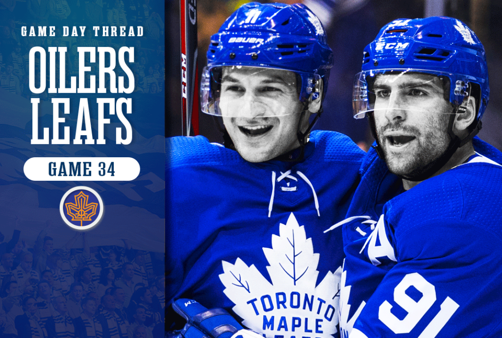 Toronto Maple Leafs vs. Edmonton Oilers – Game #34 Preview & Projected ...