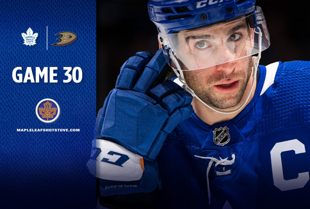 Toronto Maple Leafs vs. Anaheim Ducks - Game #30 Preview, Projected ...