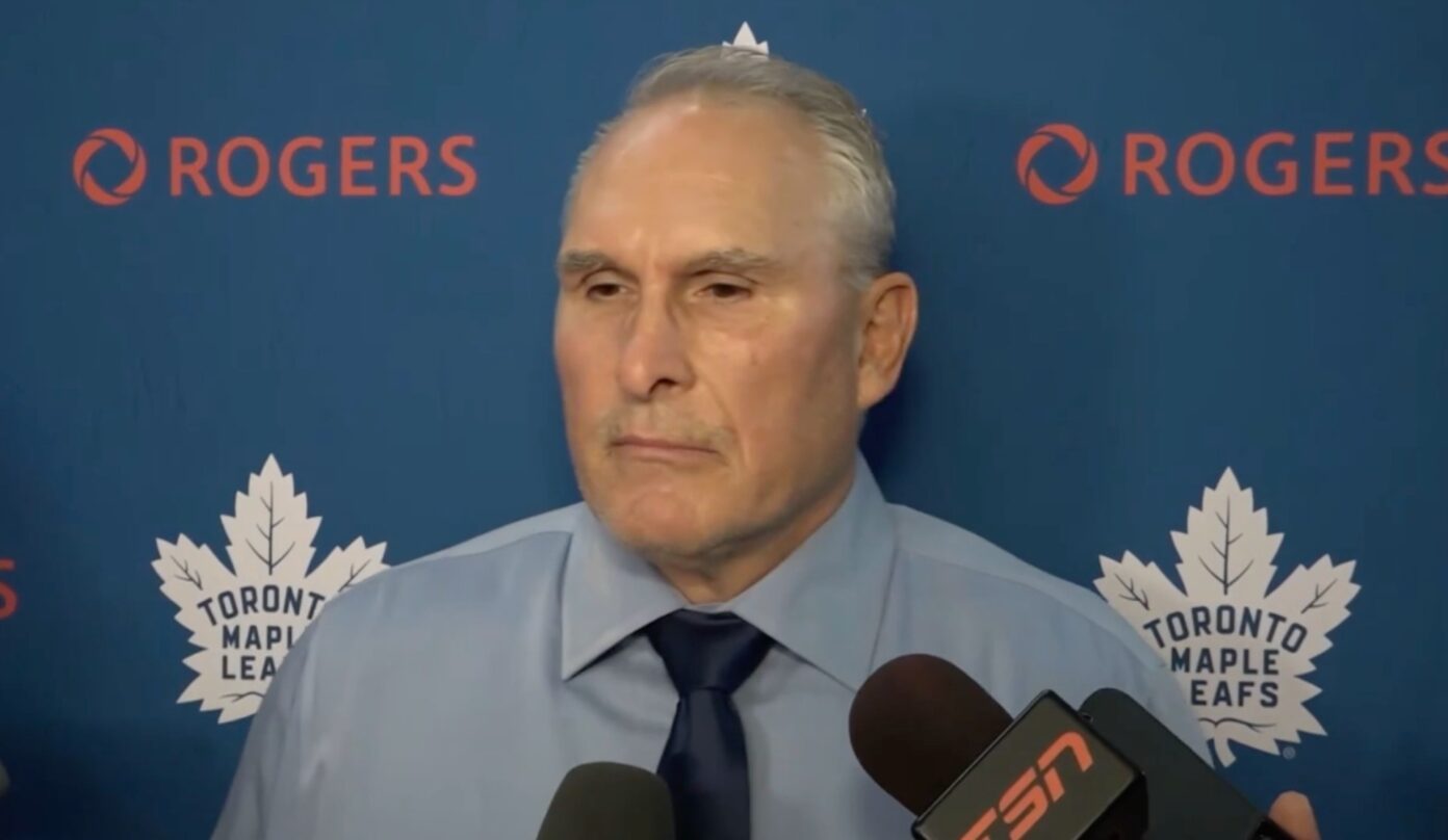 Craig Berube after the Leafs' first win of the season in New Jersey ...